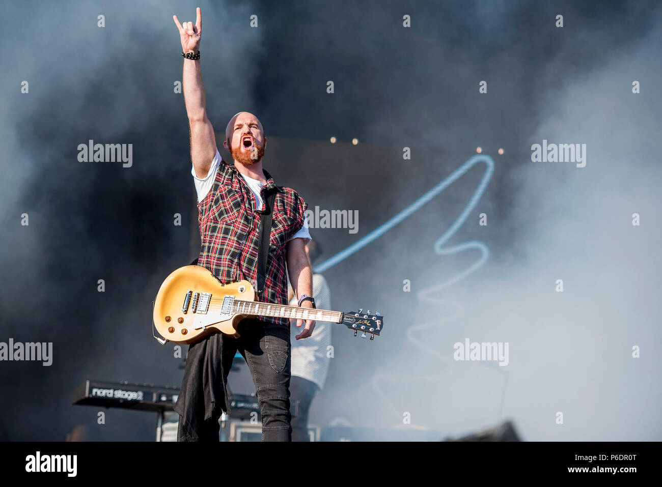 Glasgow, UK. 29th June 2018. The Script perform on theMain stage at ...