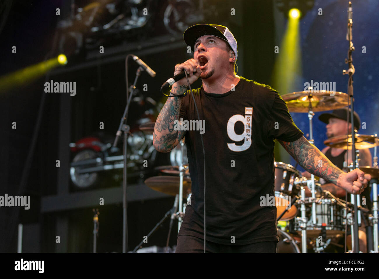 June 28, 2018 - Milwaukee, Wisconsin, U.S - SONNY SANDOVAL of P.O.D ...