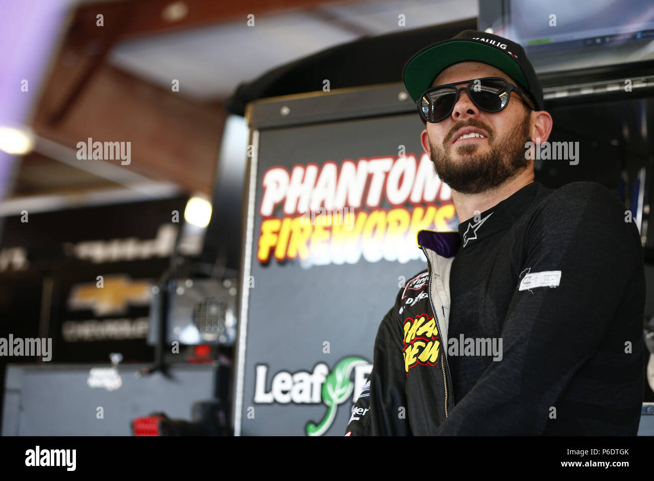 Joliet, Illinois, USA. 29th June, 2018. Ryan Truex (11) hangs out in ...