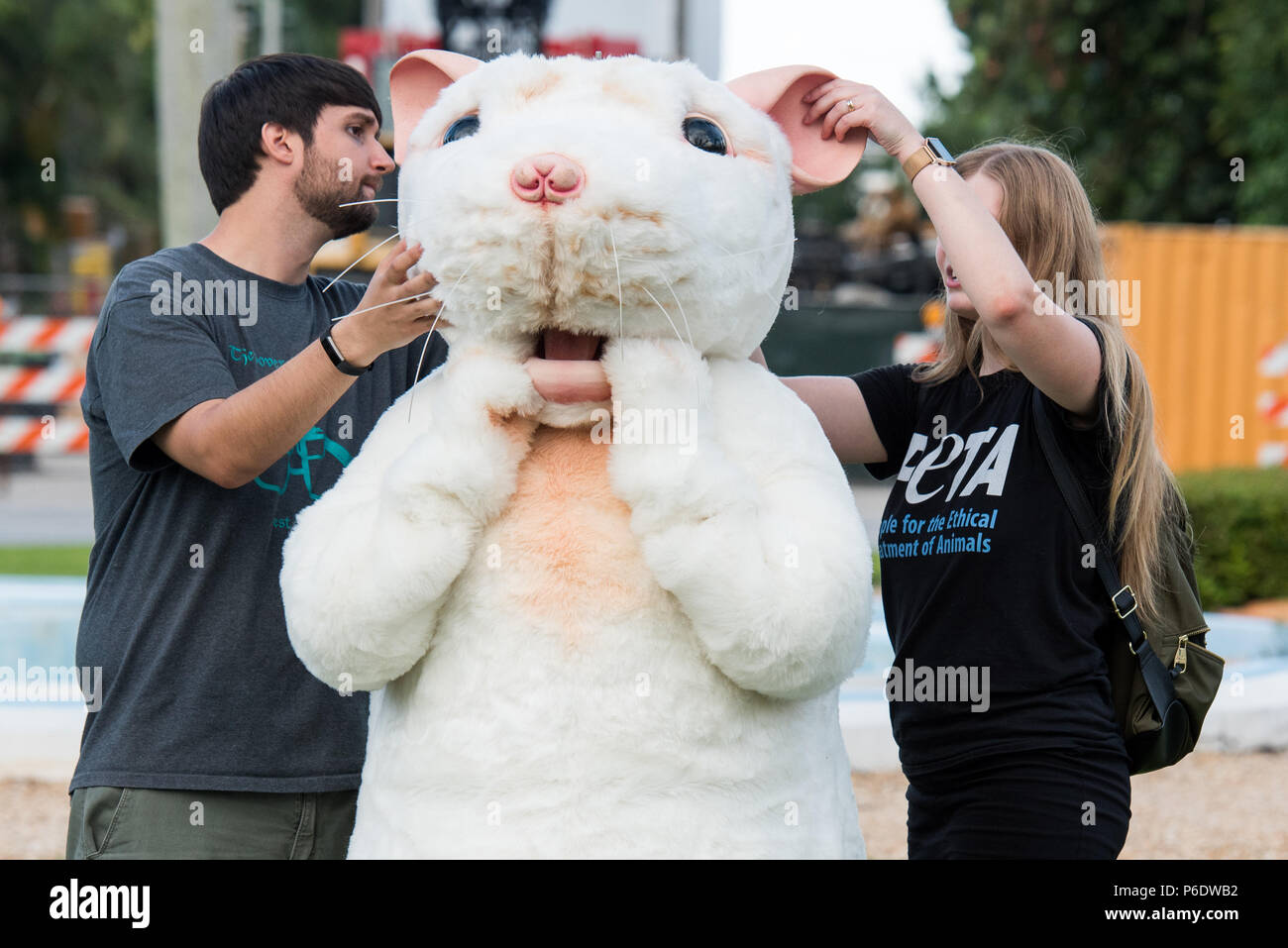 Peta protest animal experiments hi-res stock photography and images - Alamy