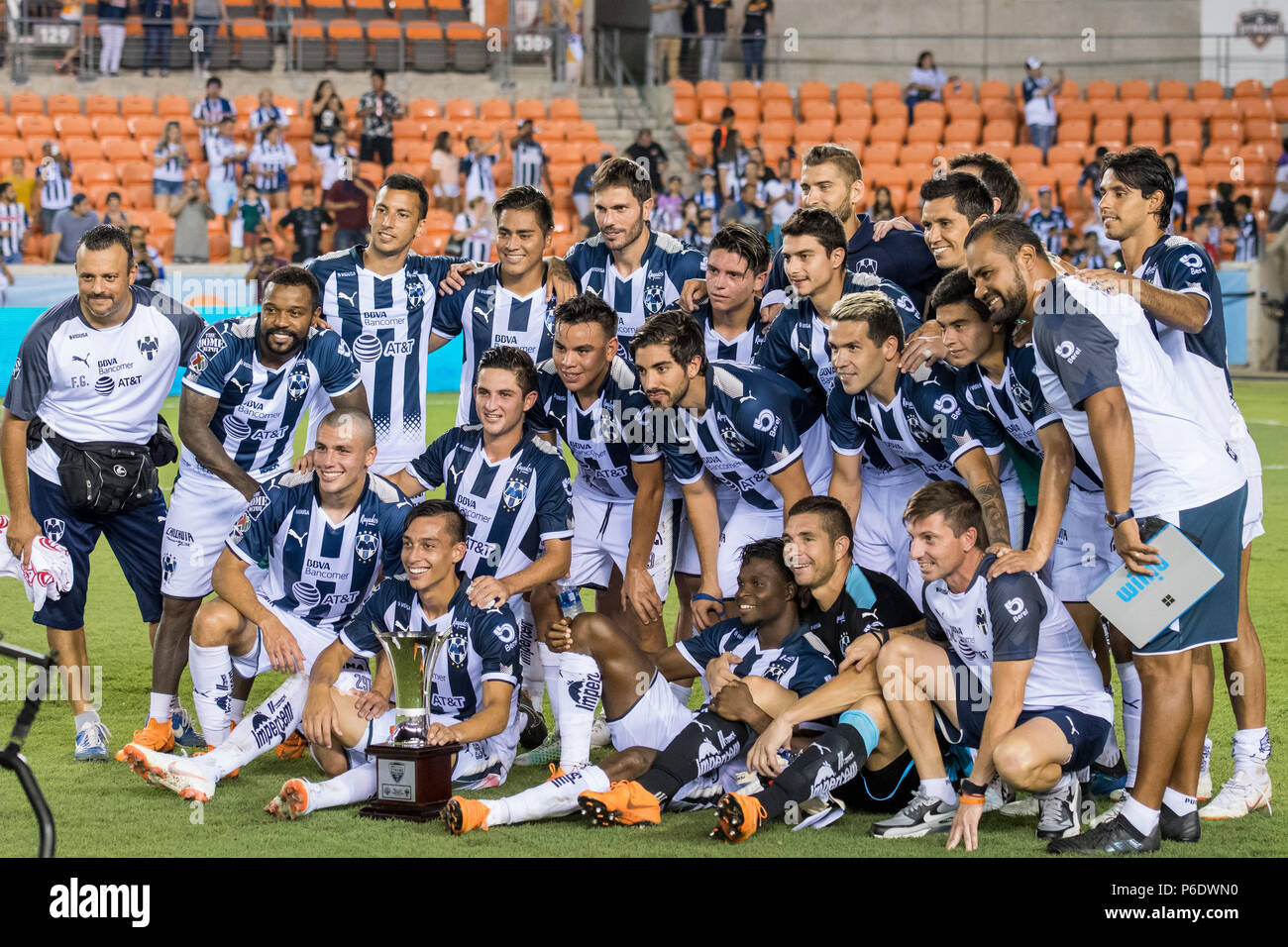 Houston, TX, USA. 29th June, 2018. Monterrey team members pose with the ...