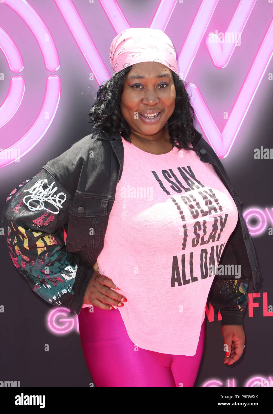 VENICE, CA - JUNE 29: Kia Stevens, at the Cast Of Netflix's "Glow ...