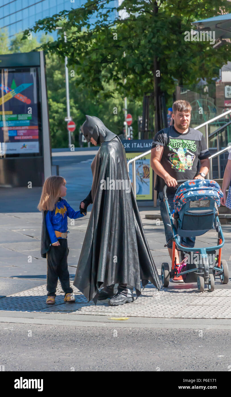 Glasgow, Scotland, UK. 30th June, 2018. Cosplayers dressed as Batman ...