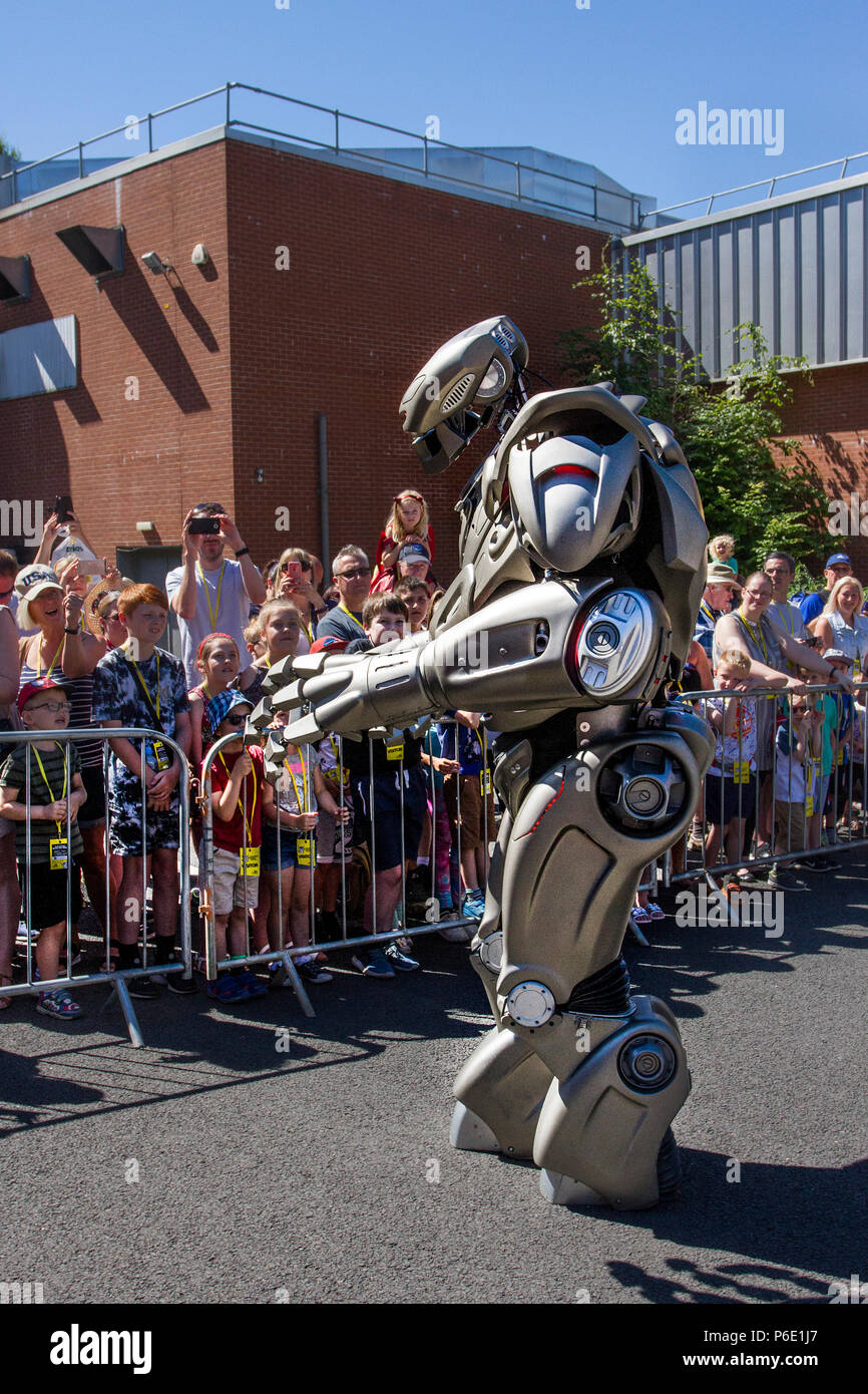 Futuristic Robotic entertainers at the Lancashire Science Festival ...