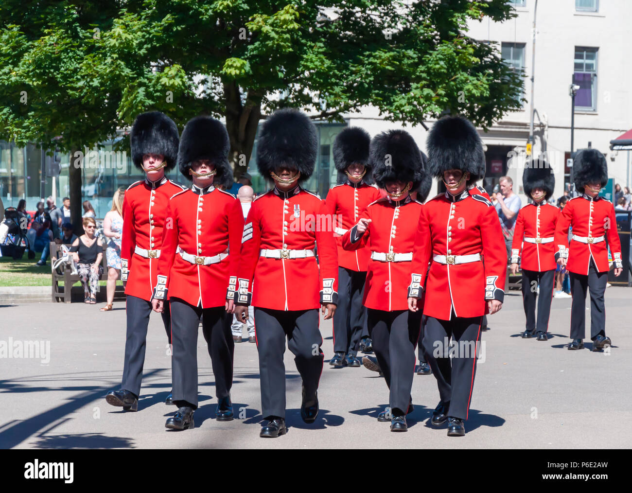 Glasgow, Scotland, UK. 30th June, 2018. Guards wearing bearskin hats ...