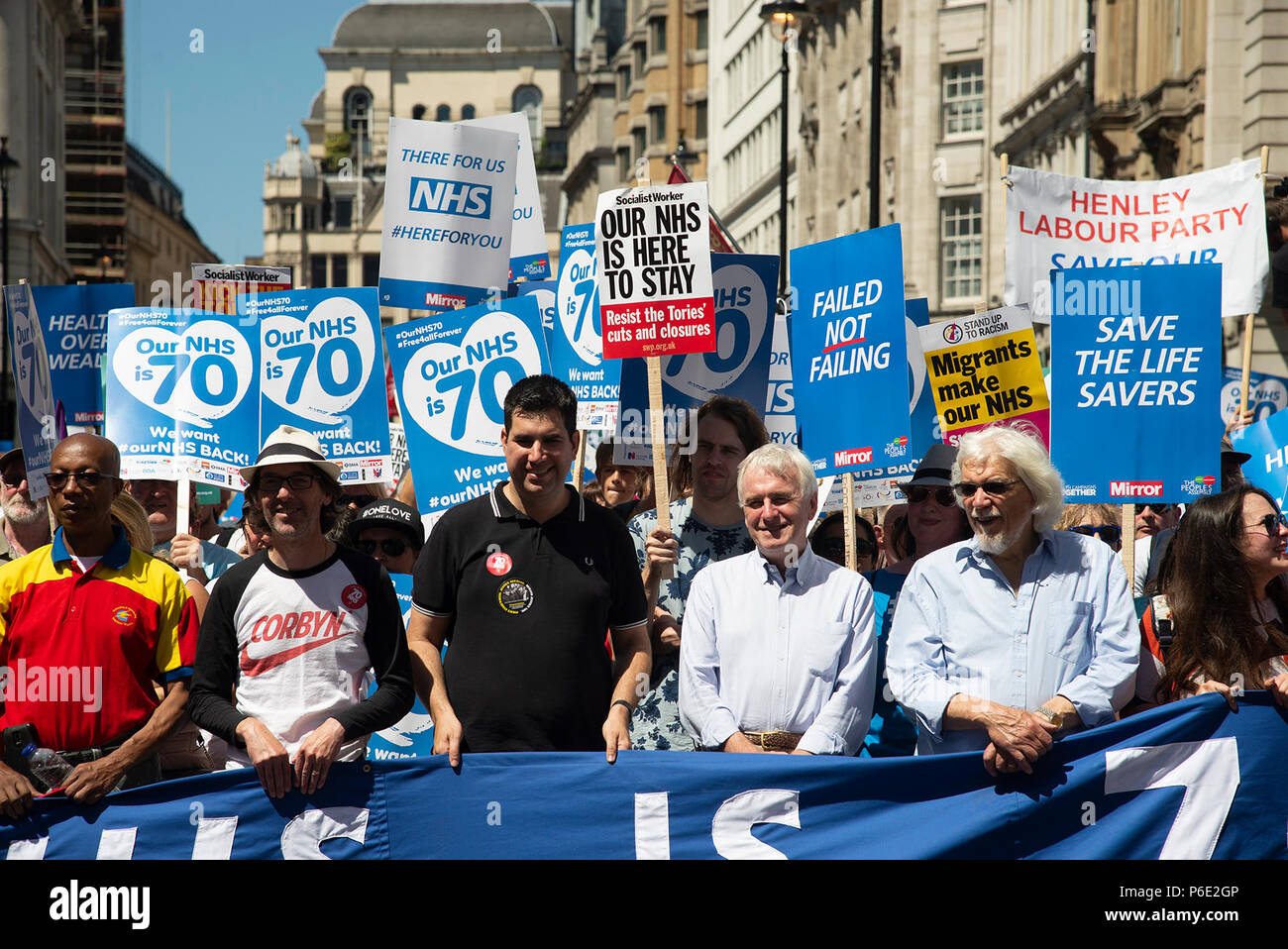 NHS at 70 march and protest - London Sat 30-6-2108 Stock Photo - Alamy