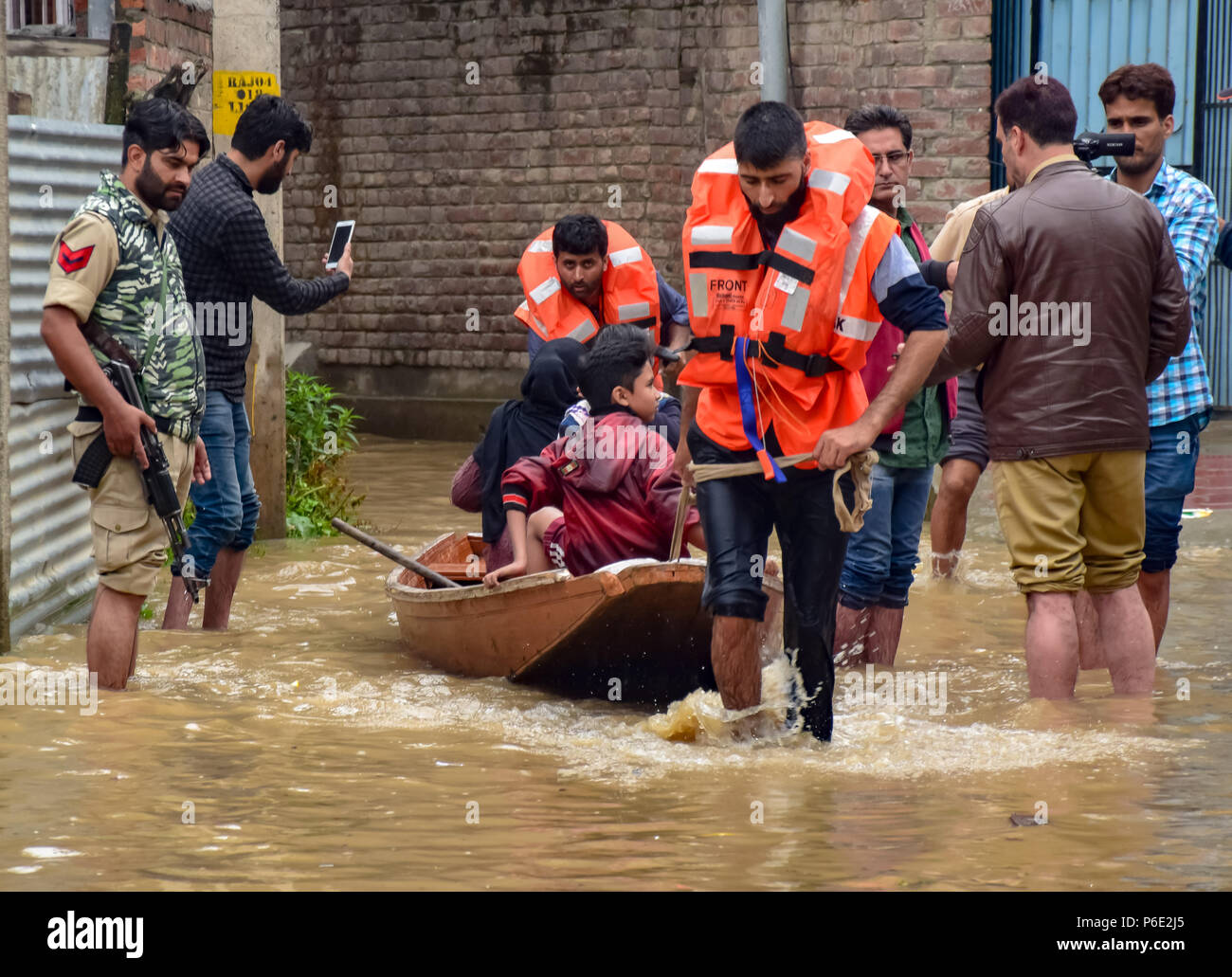 Team of ''State Disaster Response Force'' (SDRF) rescues locals from ...