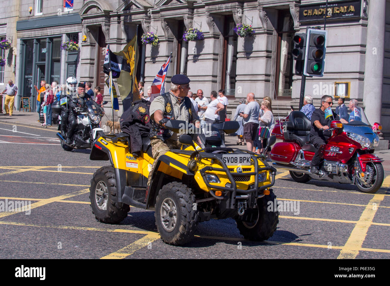 Aberdeen, Scotland, UK. 30th June, 2018. Ex military bikers form part ...