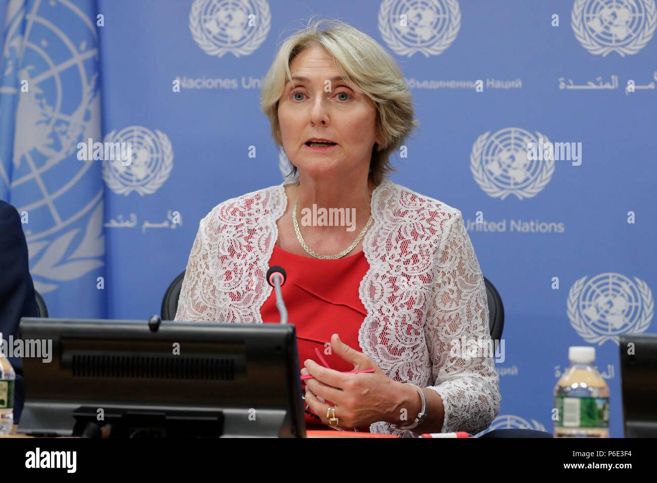United Nations, New York, USA, June 29 2018 - Agnes Marcaillou ...