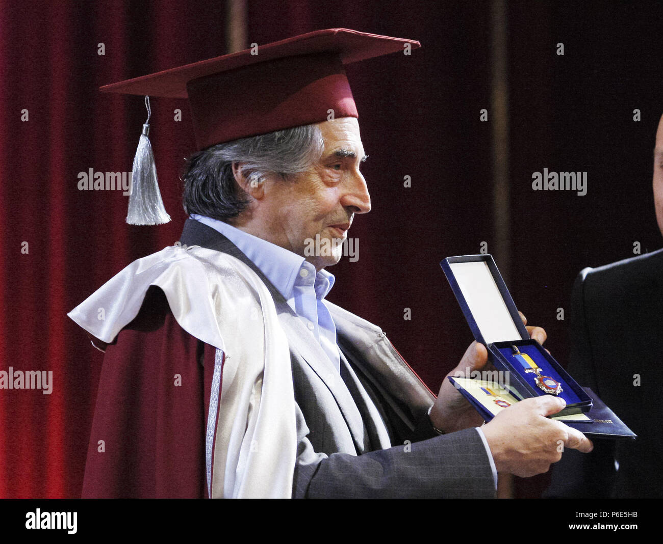 Kiev, Ukraine. 30th June, 2018. Italian conductor RICCARDO MUTI speaks ...