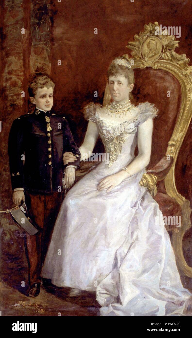 Reina Maria Cristina De Habsburgo Hacia 1880 Comprar