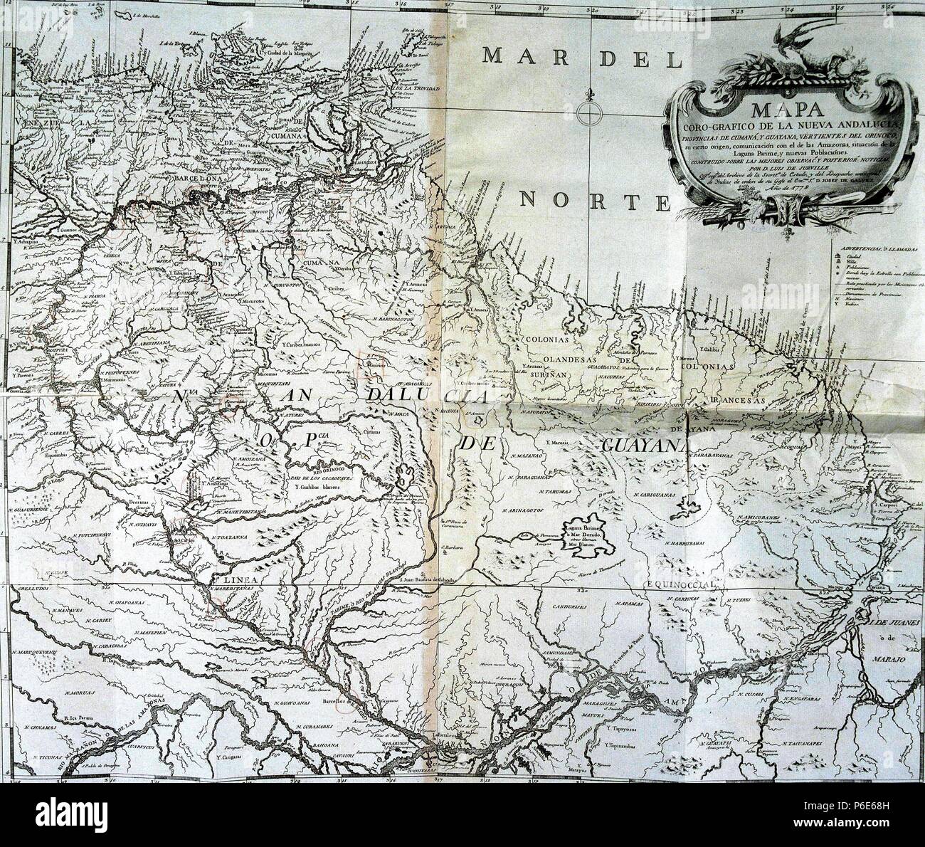 CARTOGRAFIA. MAPA DE LA NUEVA ANDALUCIA. LUIS DE SURVILLE , AÑO 1778 ... CARTOGRAFIA. MAPA DE LA NUEVA ANDALUCIA. LUIS DE SURVILLE , AÑO 1778 ...