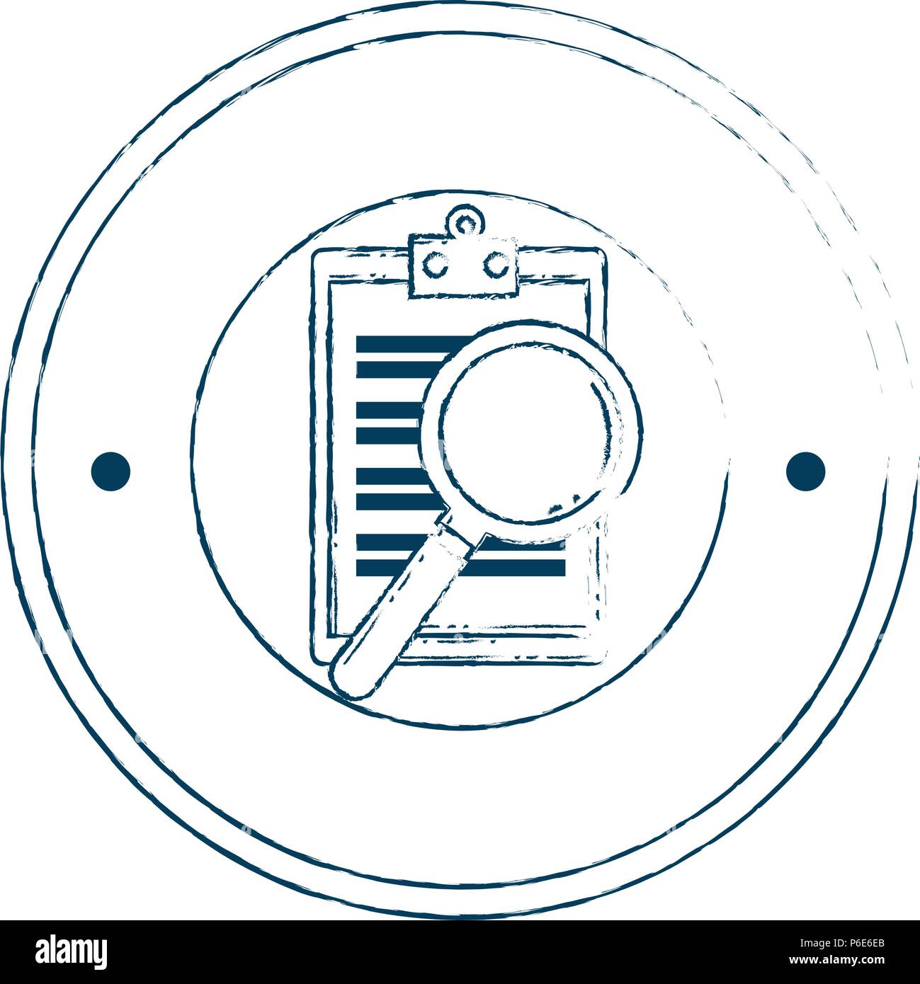 clipboard checklist with magnifying glass Stock Vector Image & Art - Alamy