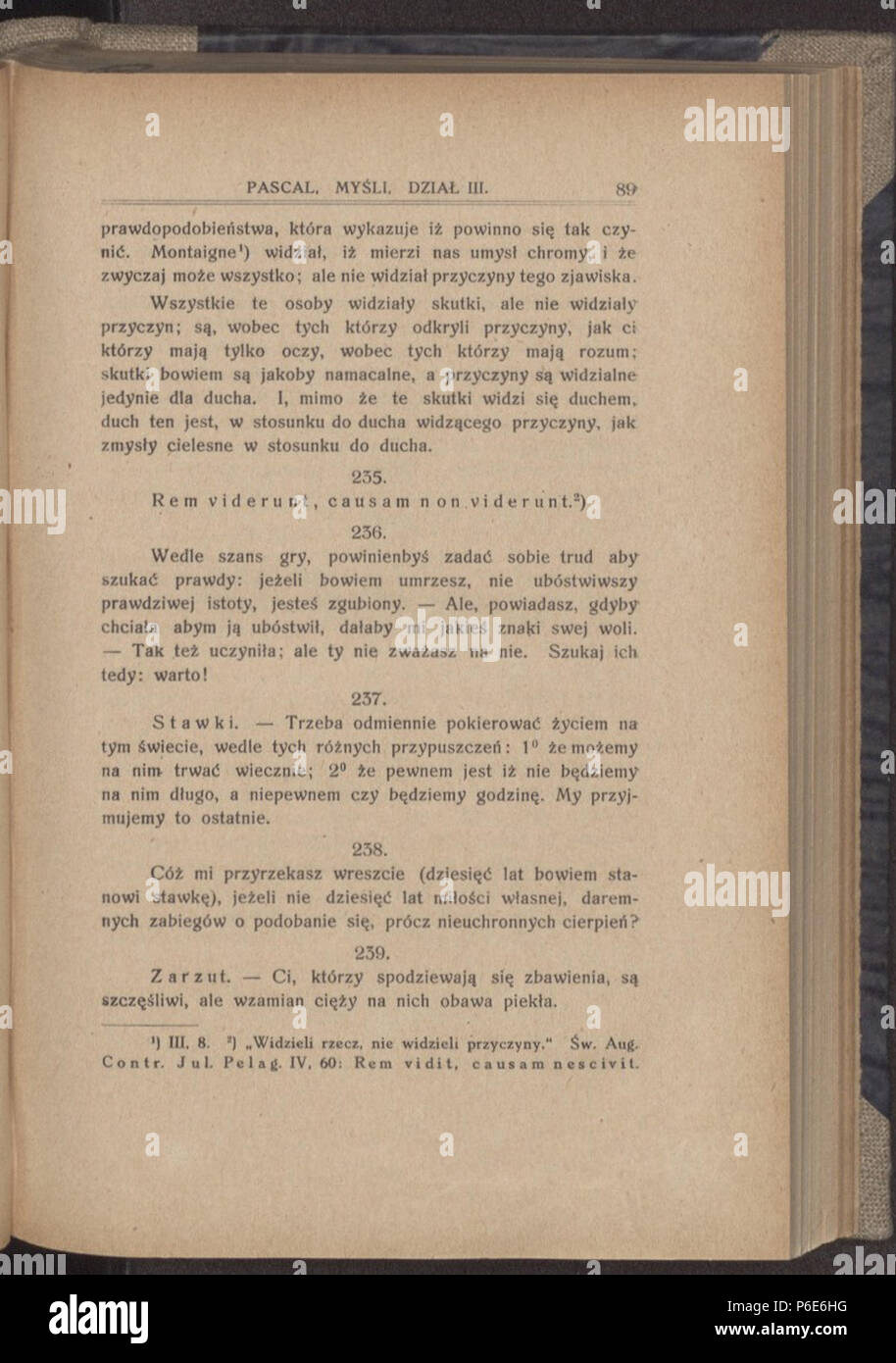 68 PL Blaise Pascal-Myśli 117 Stock Photo - Alamy