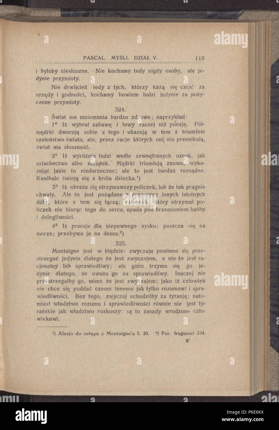 68 PL Blaise Pascal-Myśli 143 Stock Photo - Alamy