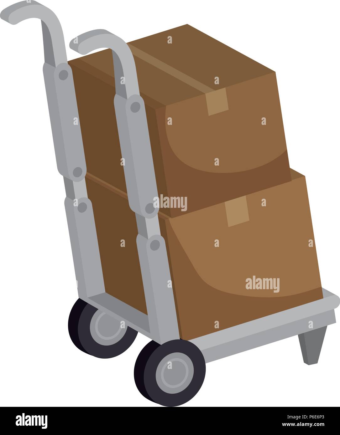cart with packing box carton Stock Vector Image & Art - Alamy