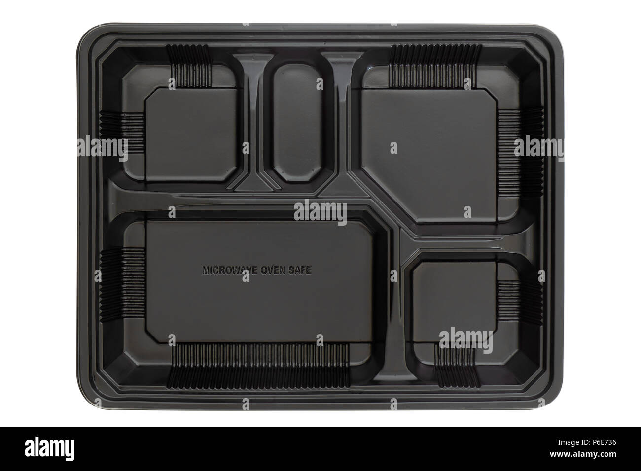 Plastic food container on white background. Top view Stock Photo - Alamy