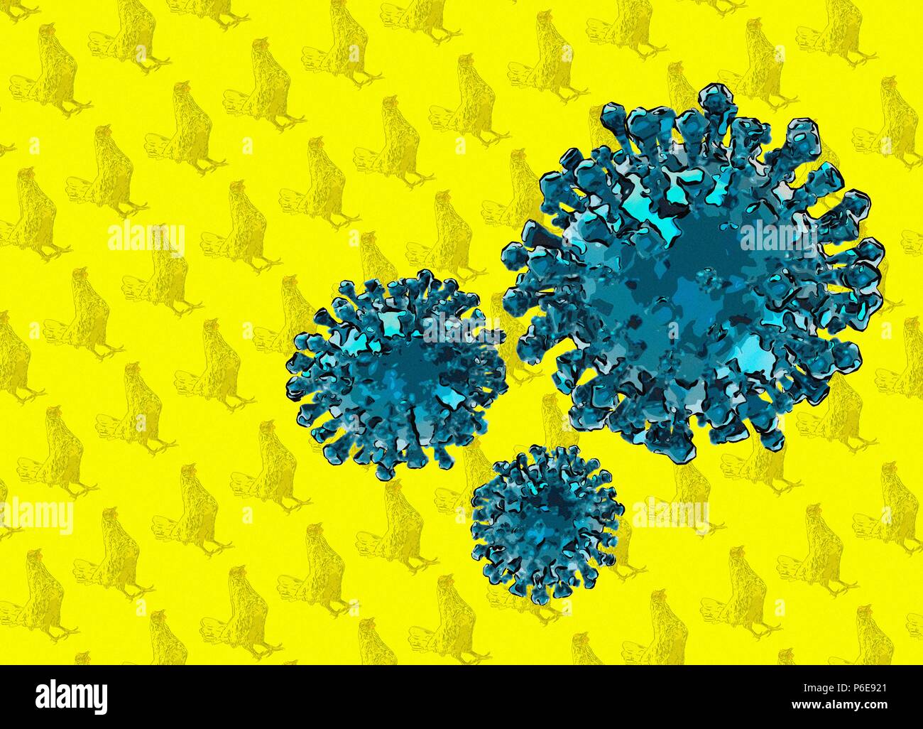 Avian flu, conceptual illustration Stock Photo - Alamy