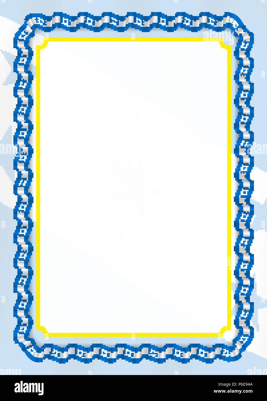 Frame and border of ribbon with Honduras flag, template elements for ...