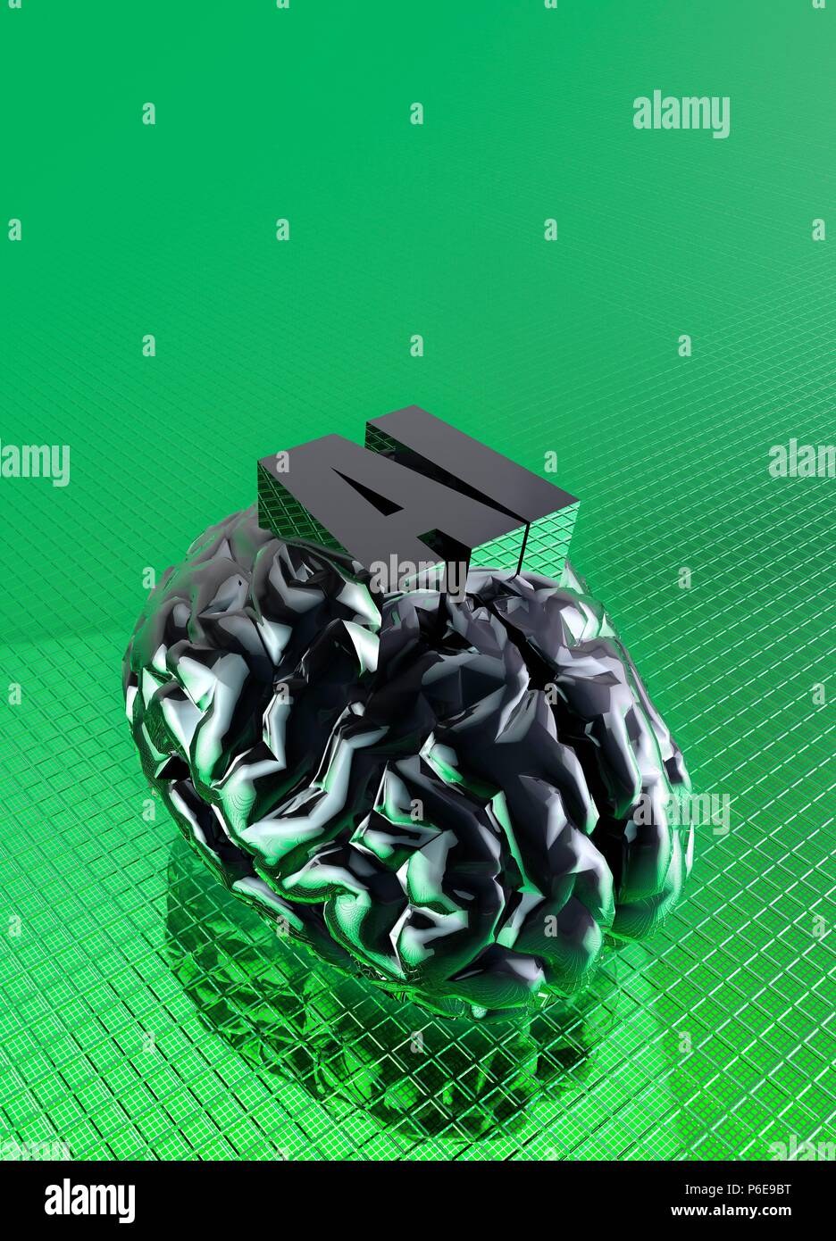 AI and human brain, conceptual illustration Stock Photo - Alamy