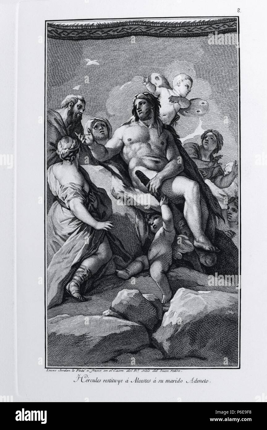 HERCULES. PERSONAJE MITOLOGICO. HERCULES RESTITUYE A ALCESTES A SU ...