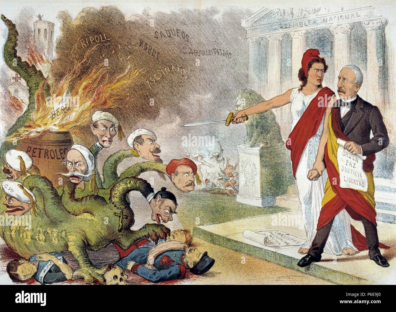 PRIMERA REPUBLICA 1873-1874. ESPAÑA. " LA JUSTICIA RECRIMINA AL ...