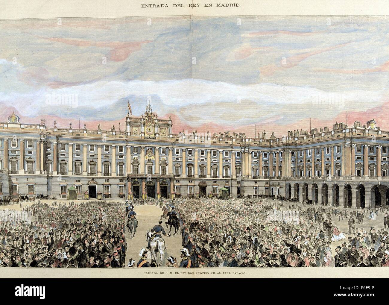 ALFONSO XII. REY DE ESPAÑA. MADRID 1857 - 1885. ENTRADA DEL REY EN EL ...