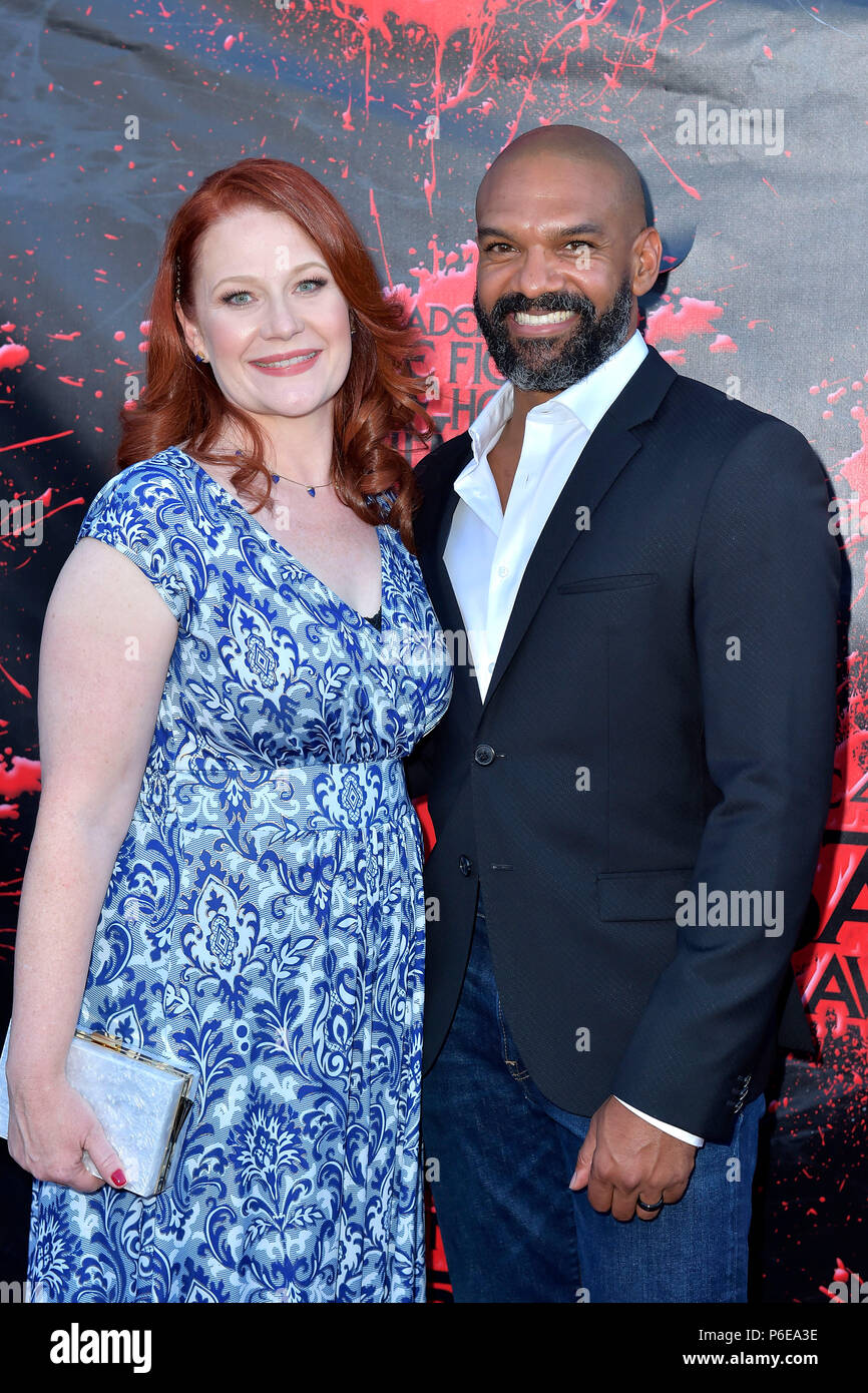 Stacy Reed Payton and Khary Payton attending the 44th Annual Saturn ...