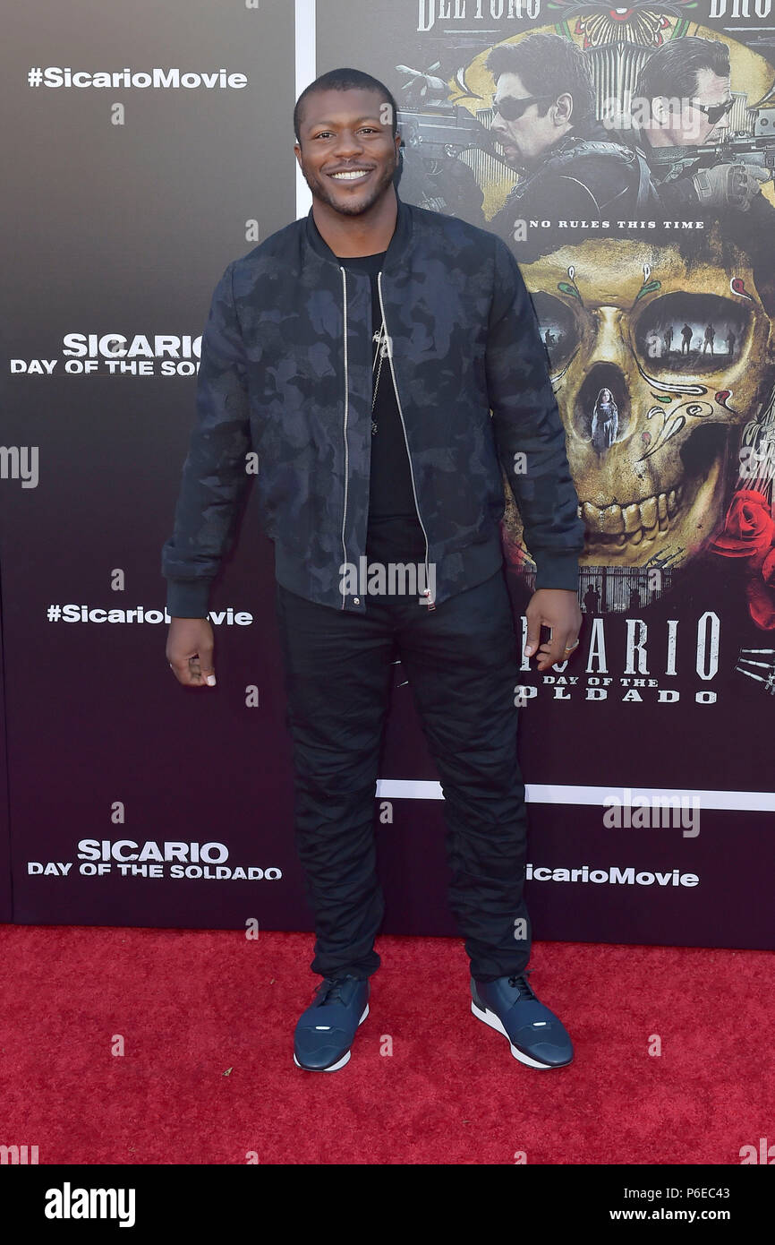Edwin Hodge attending the 'Sicario: Day of the Soldado' premiere at ...
