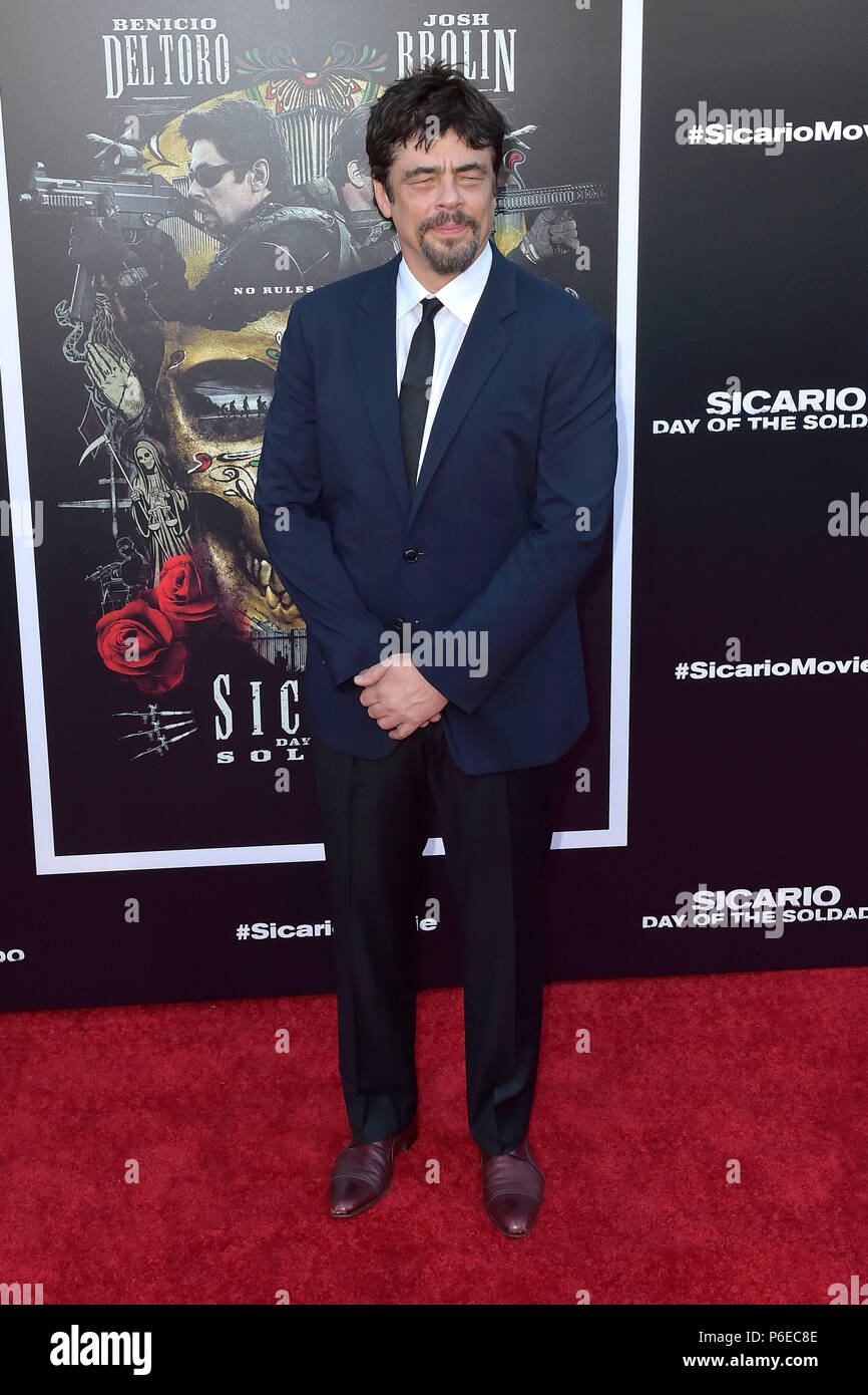 Benicio del Toro attending the 'Sicario: Day of the Soldado' premiere ...