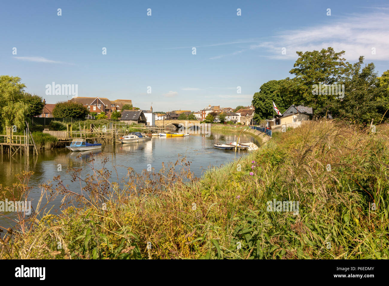 The River Arun leading to Arundel town centre - Arundel, West Sussex ...