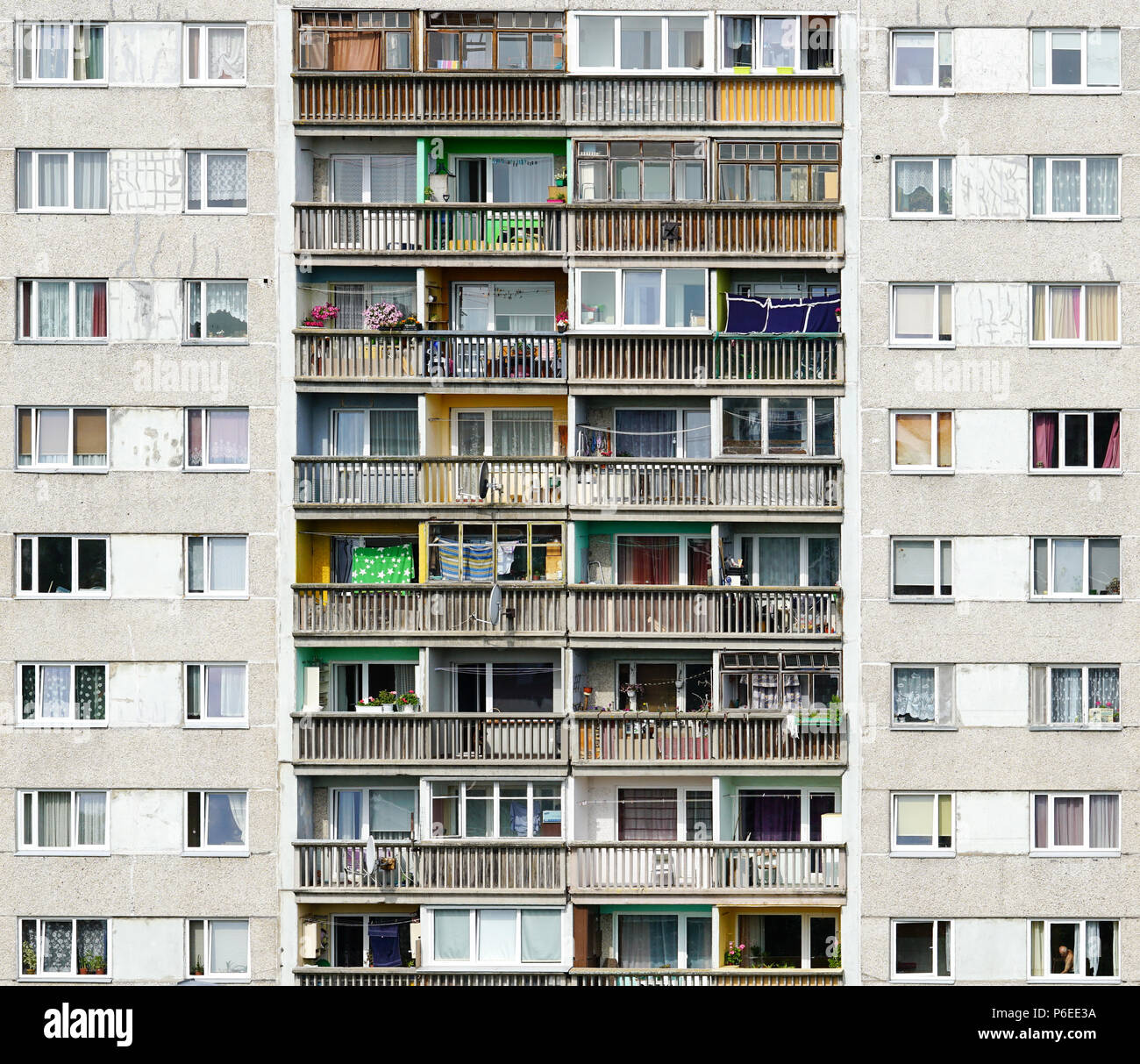 poor block of flats Stock Photo - Alamy