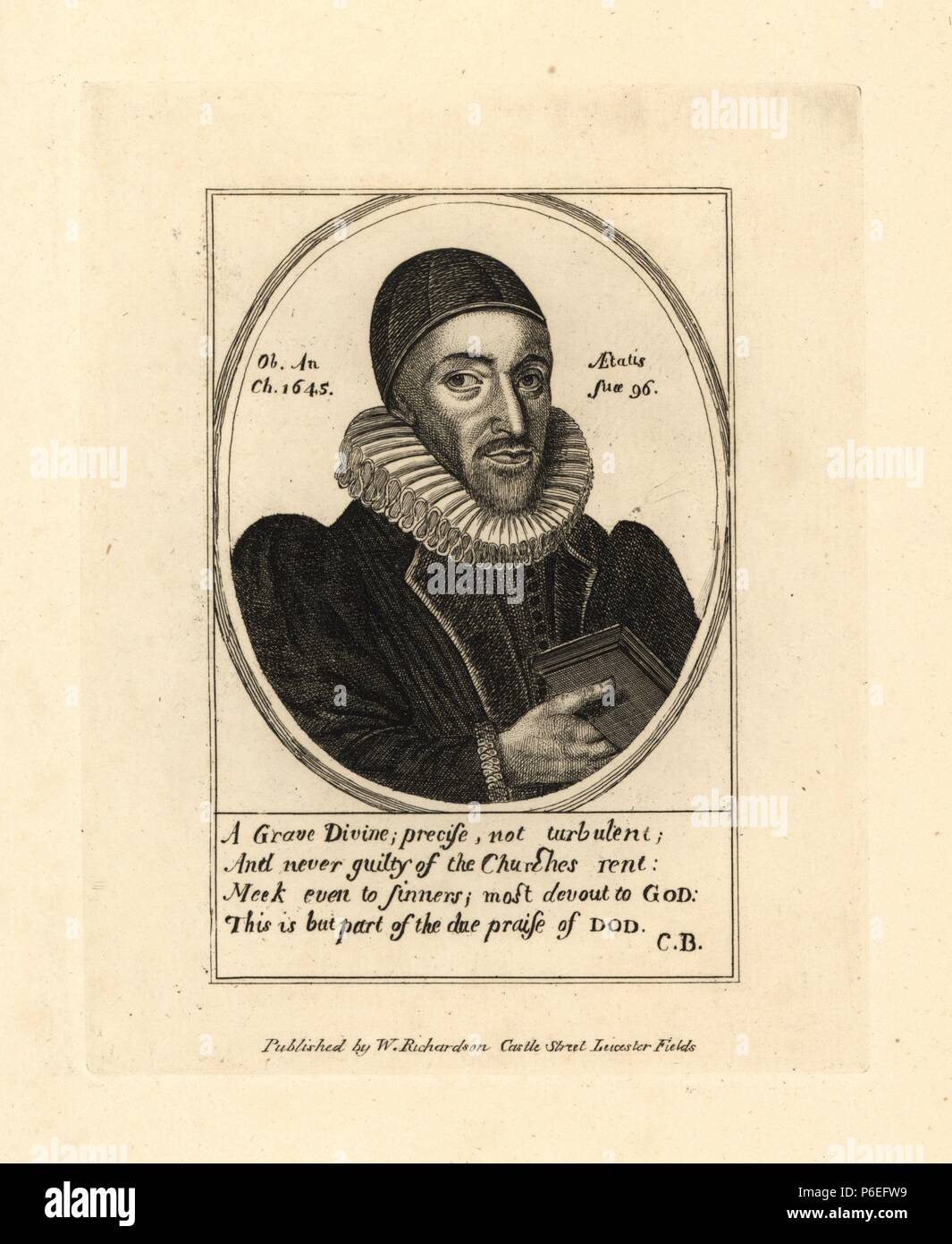 John Dodd, preacher. Died 1645, aged 96. From a scarce print by T ...