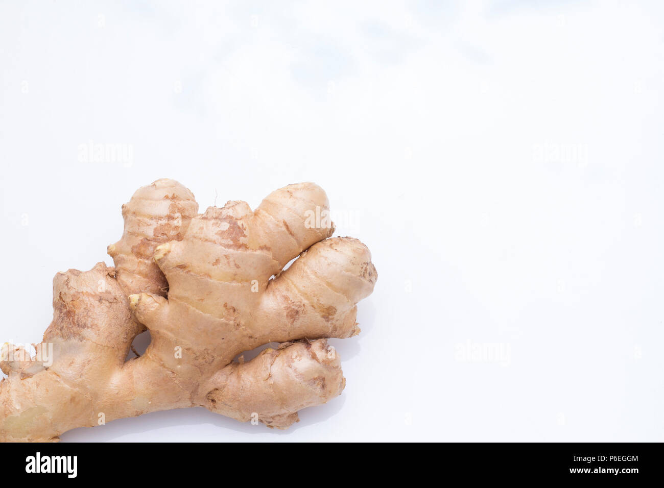 Ginger root isolated on white background, top view Stock Photo - Alamy