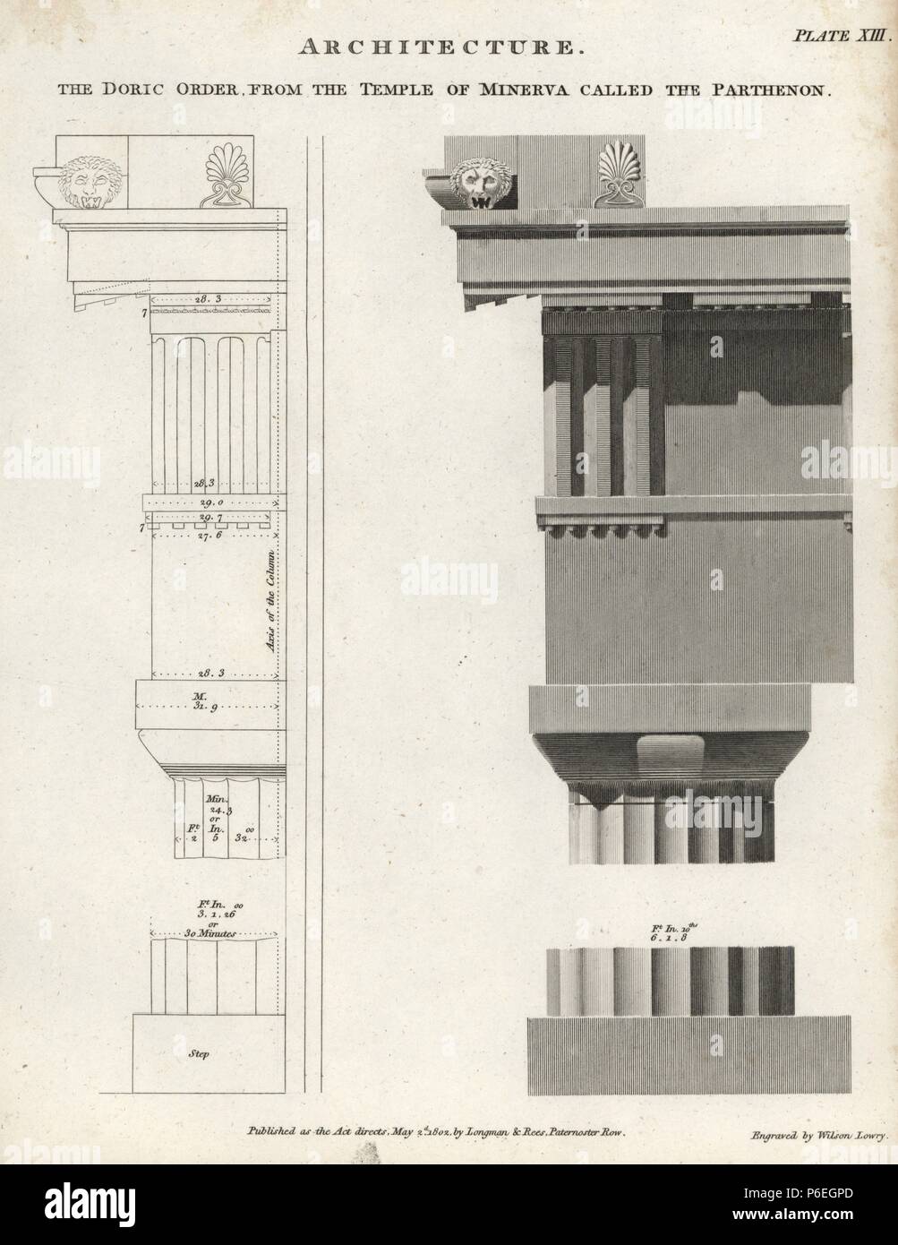 Doric temple drawing hi-res stock photography and images - Alamy