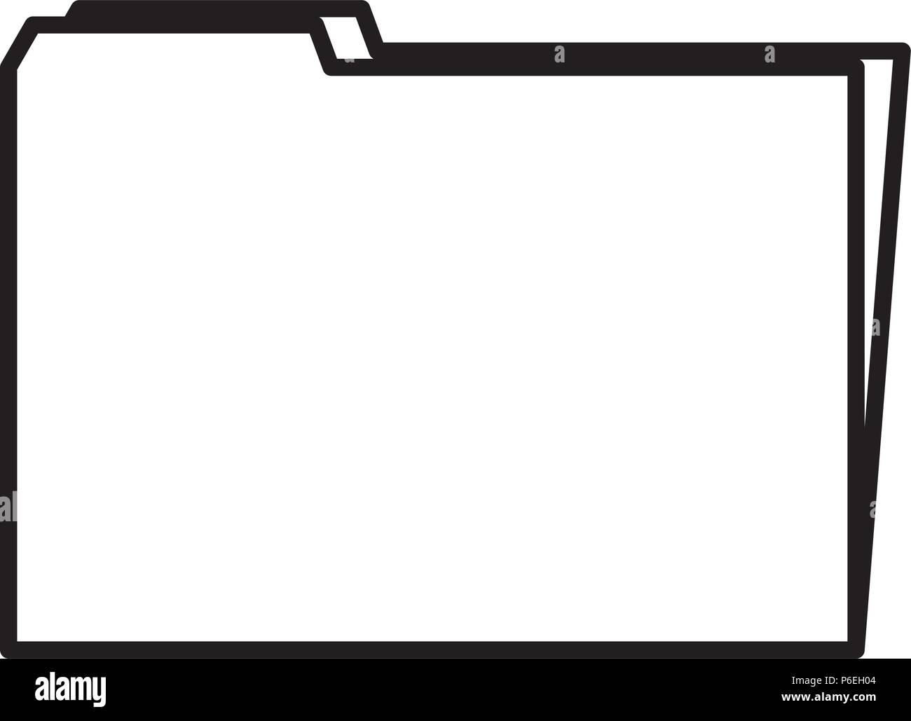 line office folder file archive information vector illustration Stock ...