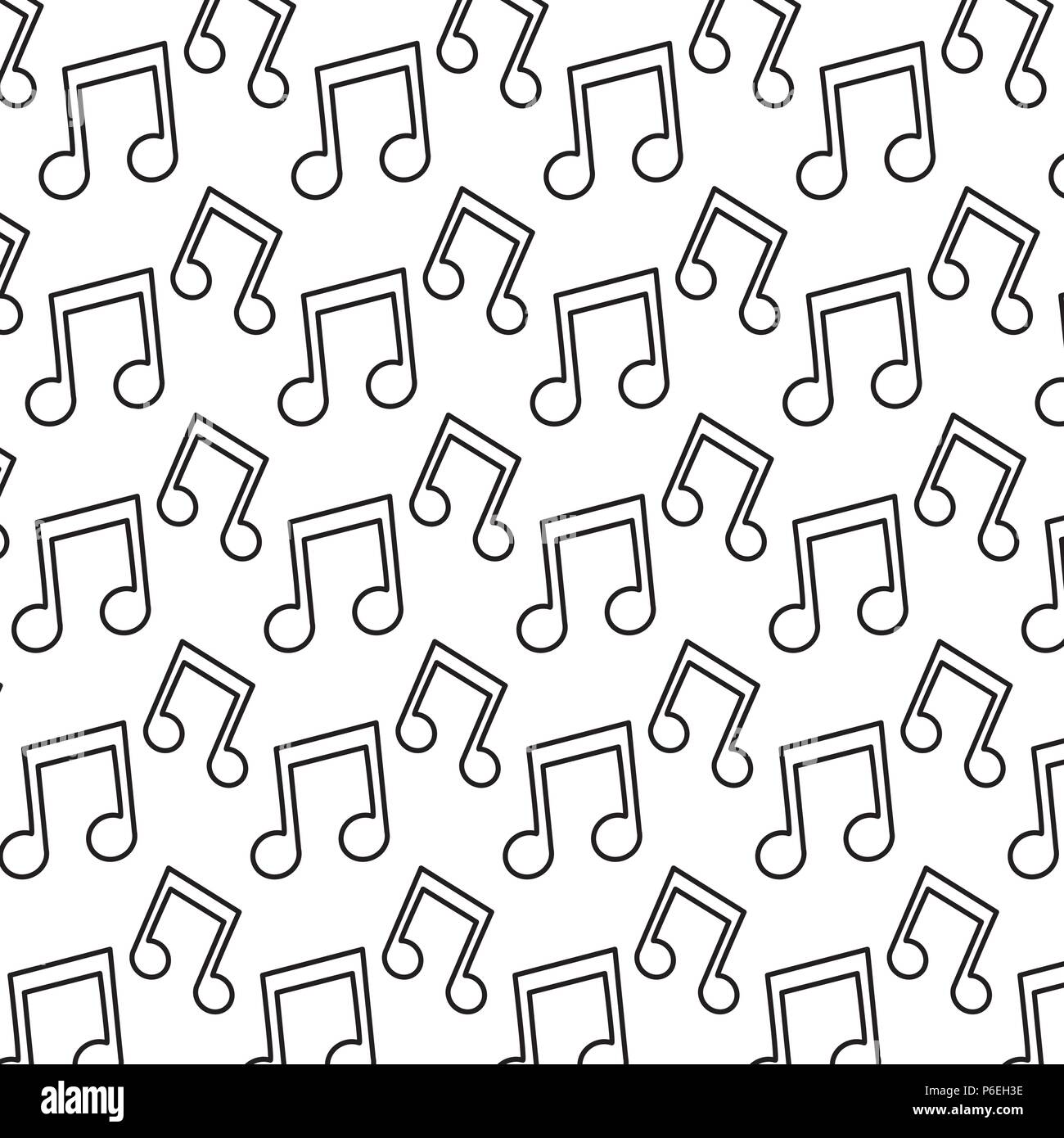 line beam note musical sign background vector illustration Stock Vector ...