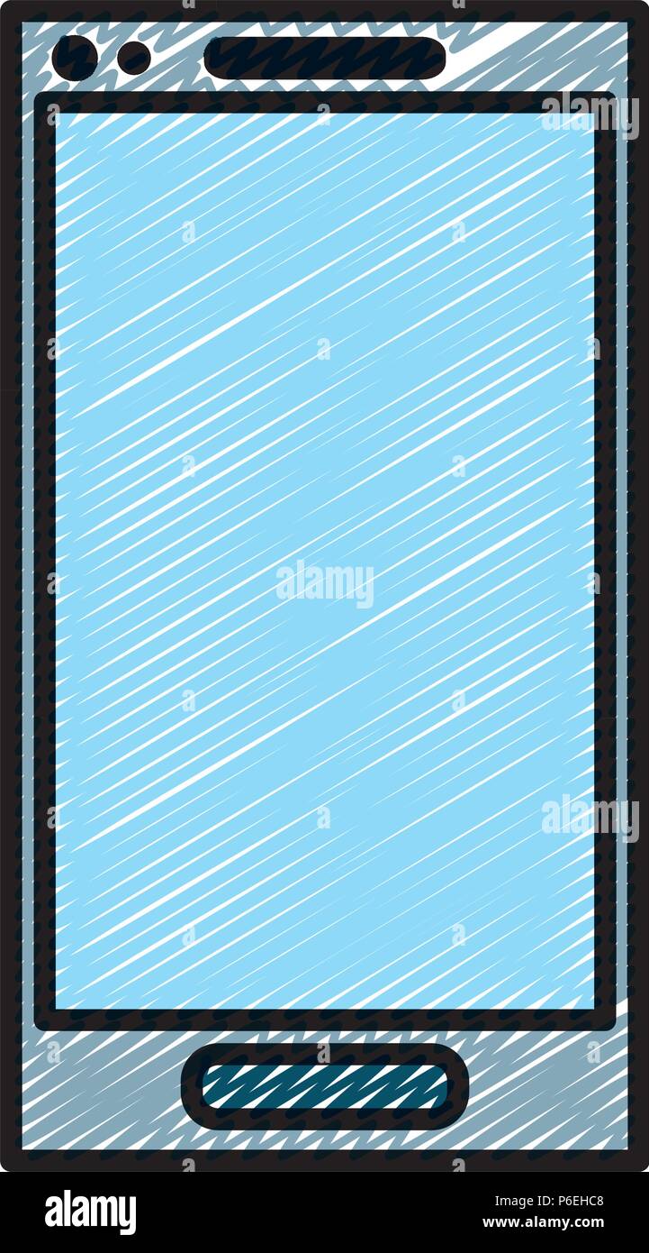 doodle electronic screen smartphone techology design vector ...