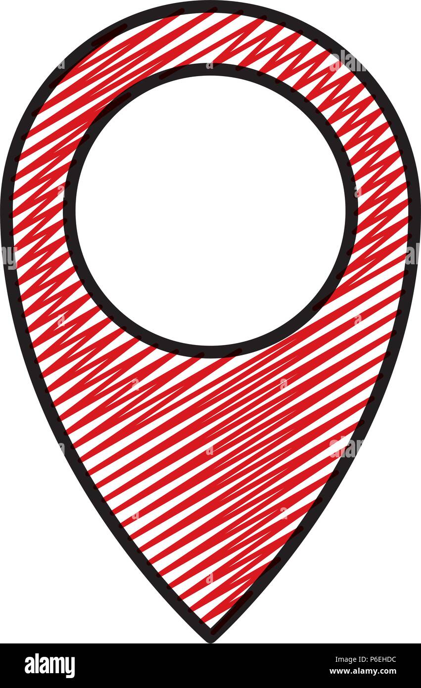 doodle graphic location map direction symbol vector illustration Stock ...