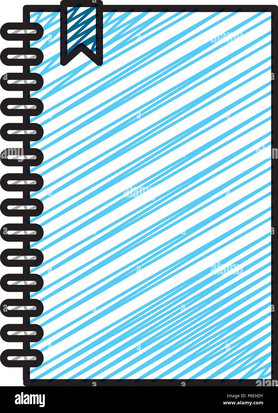 doodle notebook study utensil object style vector illustration Stock ...