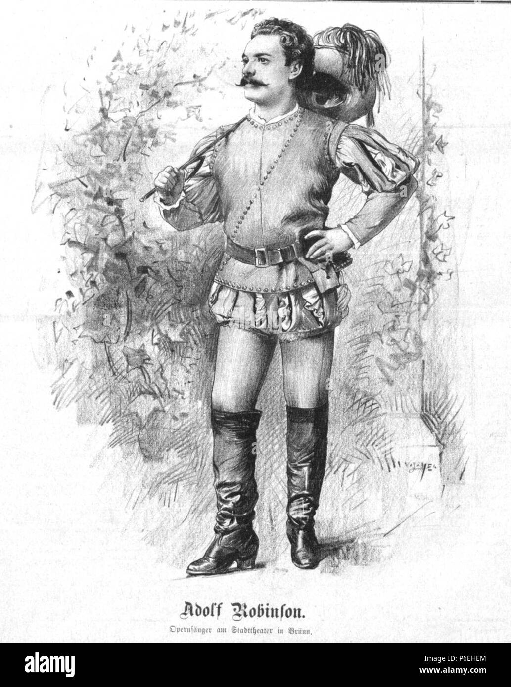 English: Portrait of Adolf Robinson (1838-1920), Austrian opera singers ...