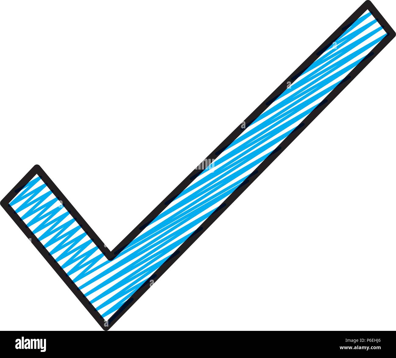 doodle good check symbol to correct choice vector illustration Stock ...