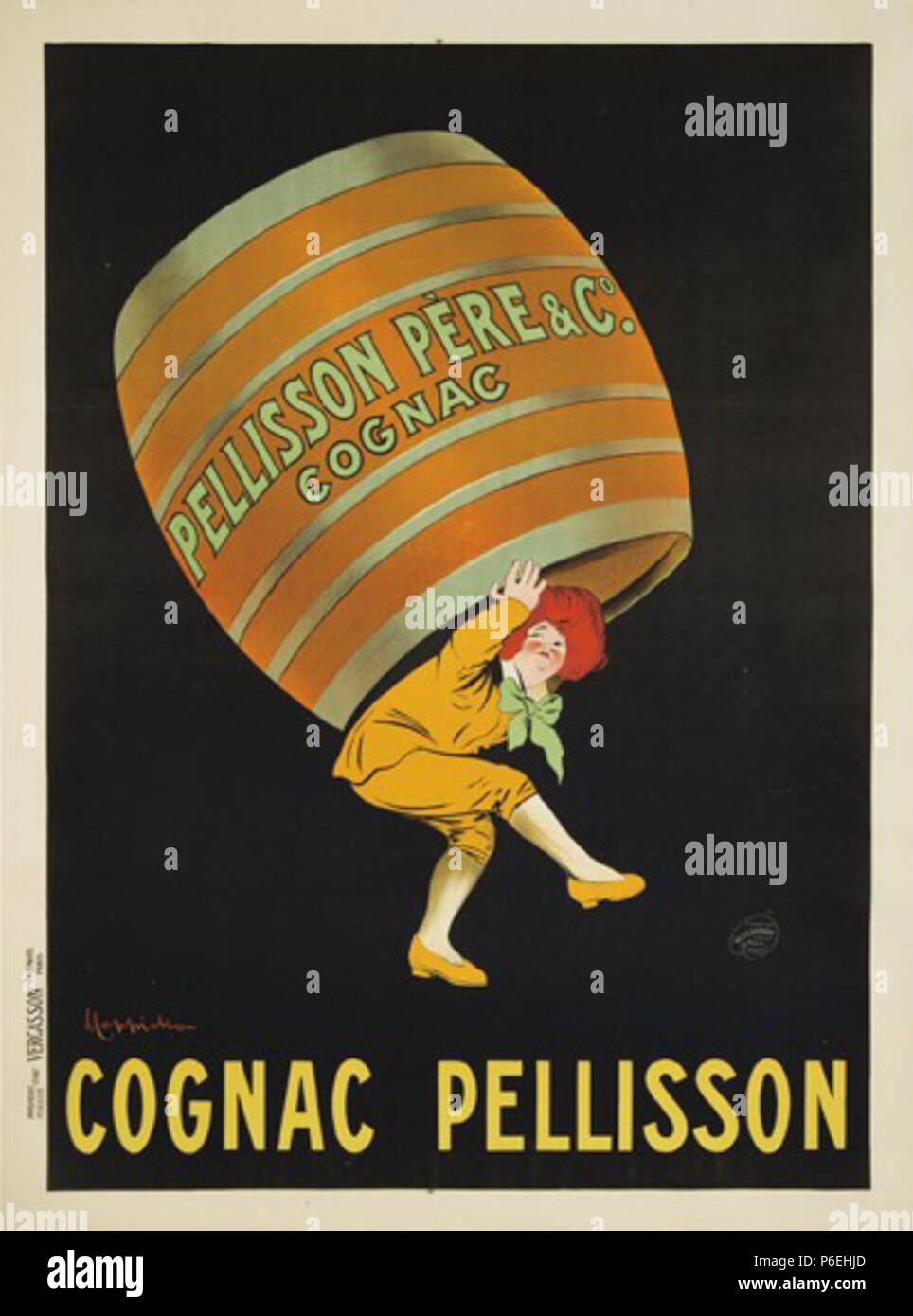 English: Poster Cognac Pellisson . 1907 3 Affiche Cognac Pellisson ...