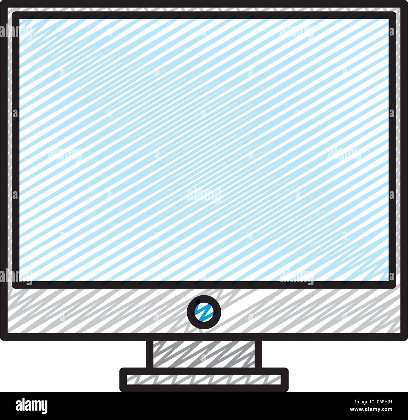 doodle electronic screen computer service technology vector ...