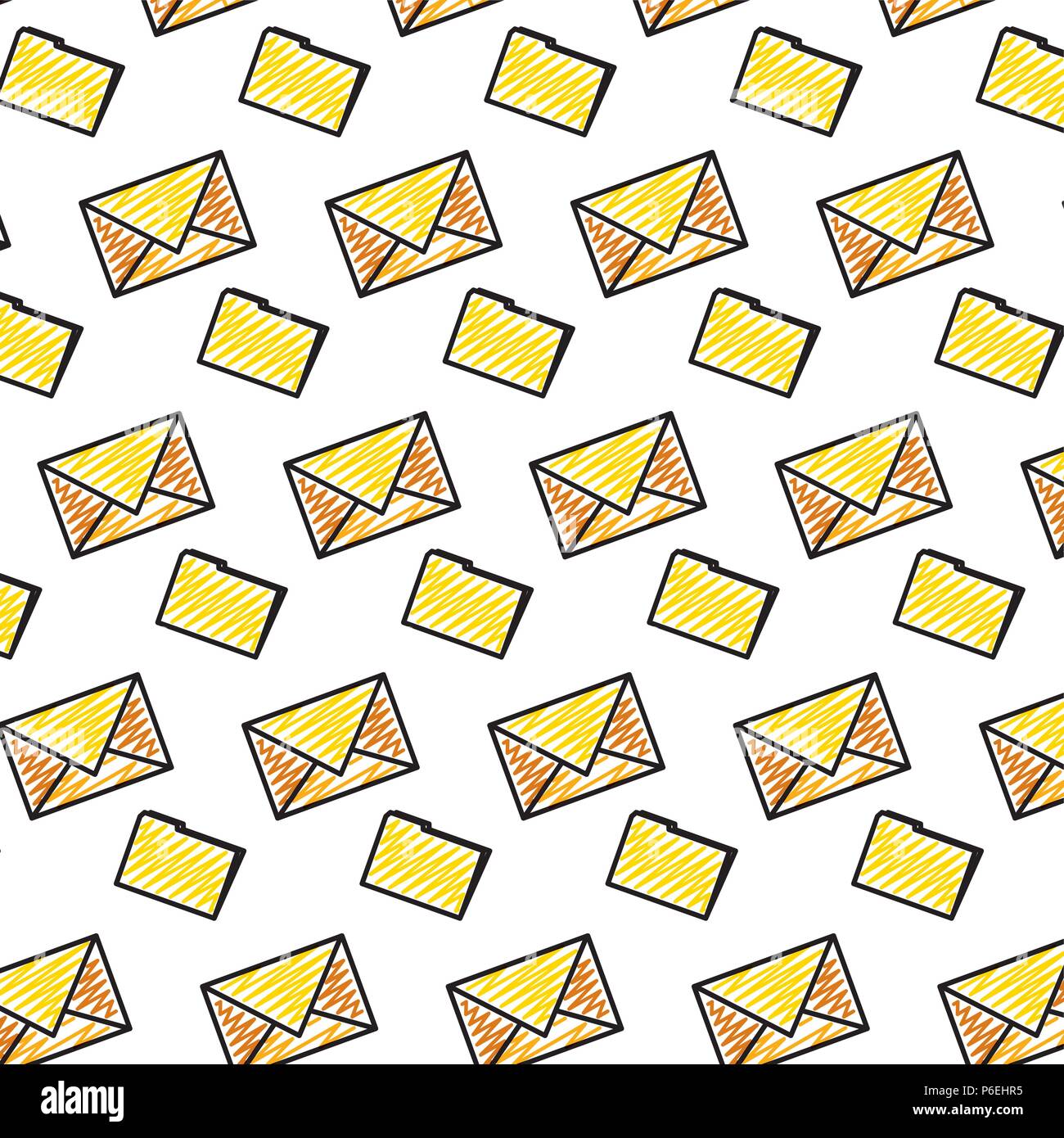 doodle e-mail message letter text background vector illustration Stock ...