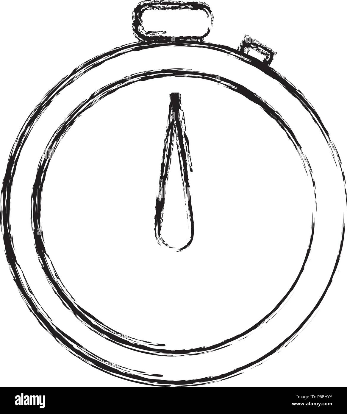 grunge chronometer measure time presicion object vector illustration ...