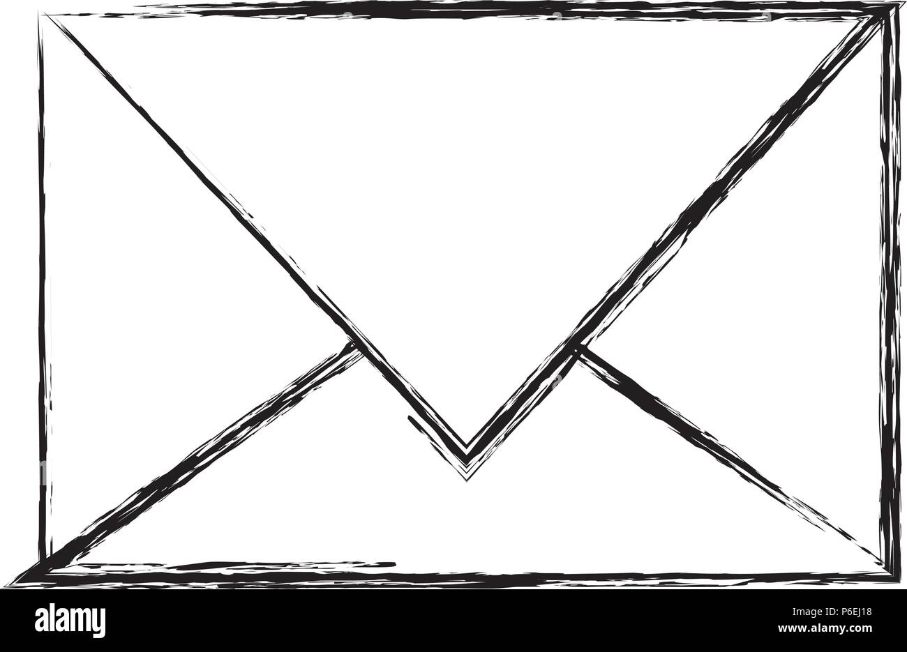 grunge e-mail message letter text style vector illustration Stock ...