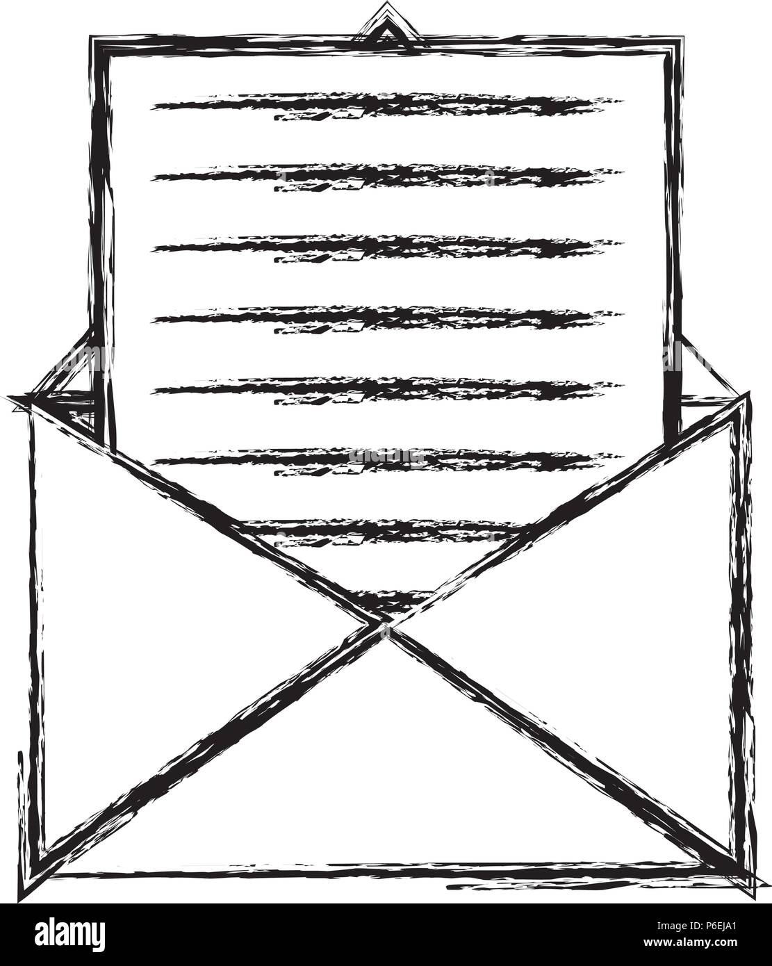 grunge e-mail message letter with document information Stock Vector ...