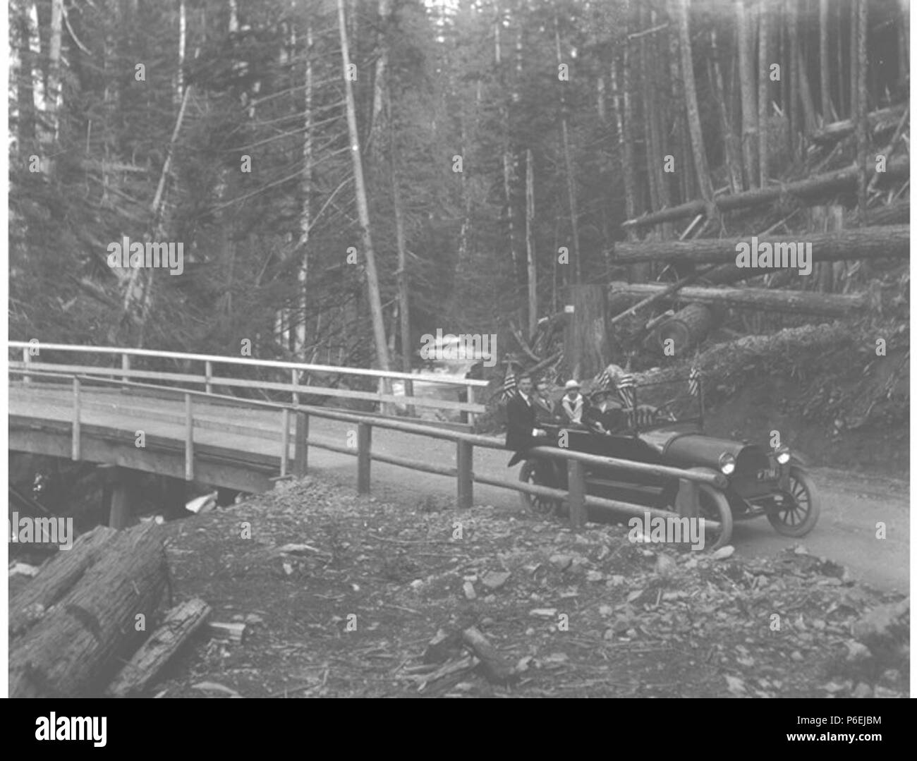 American flag bridge patriotic Black and White Stock Photos & Images ...