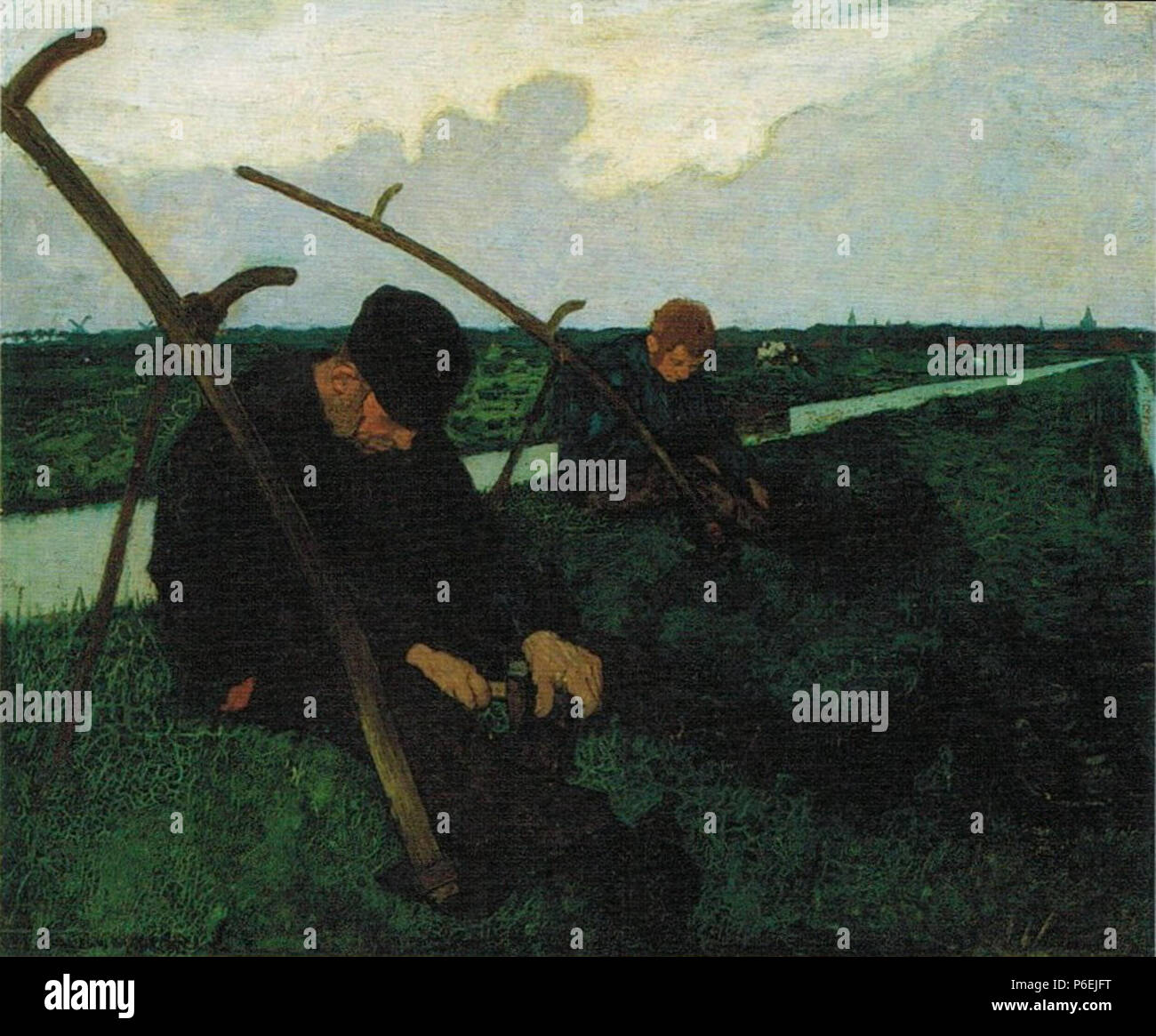 English: Scythe Menders, Holland, . 1912 7 'Scythe Menders, Holland ...